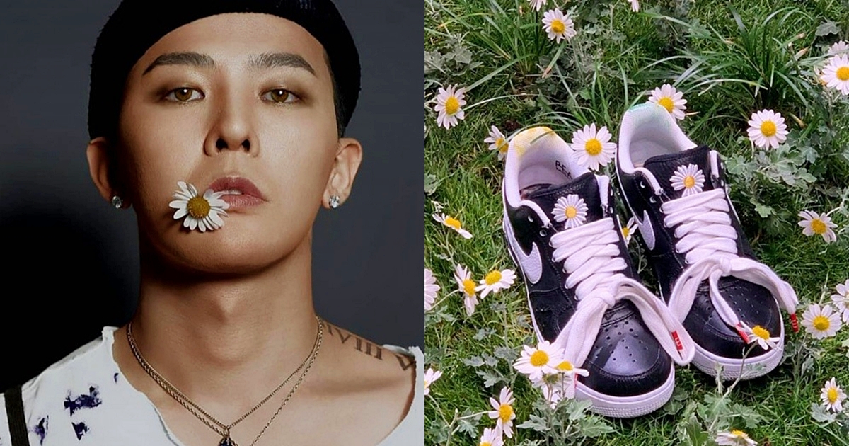 Vừa tái xuất, G-Dragon đã gây bão toàn cầu với "siêu phẩm" giày hoa cúc