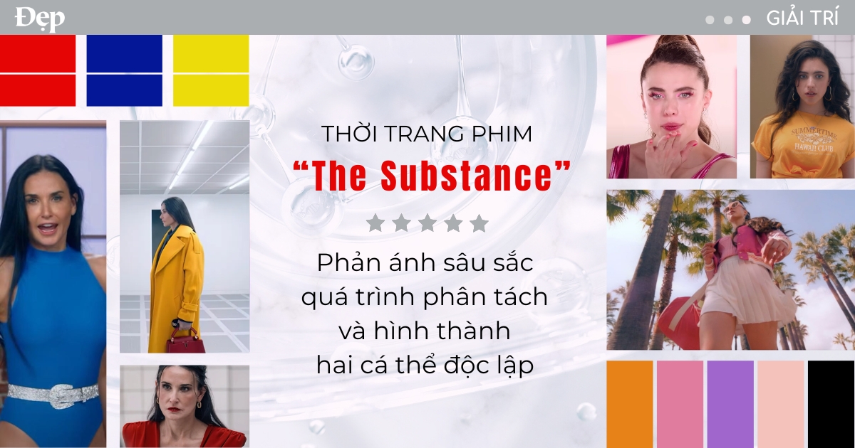 Thời trang phim “The Substance”: Bảng màu của sự thông thái và tuyệt mỹ ...
